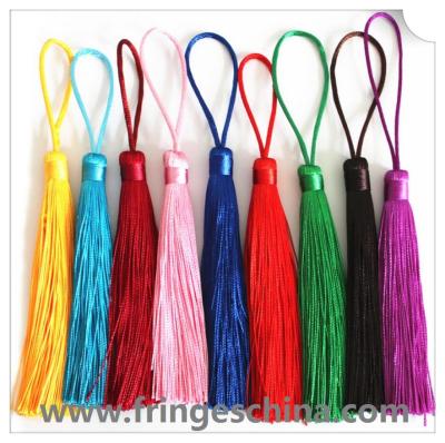 China Fashion fluorescent mini tassels trimming fringe for pillow and graduation cap decoration for sale