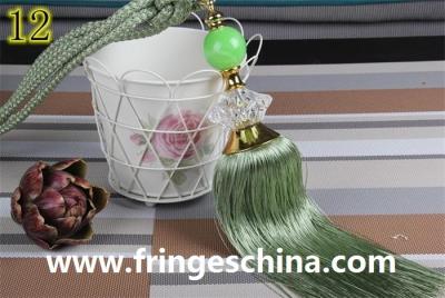 China Fashion custom long tassel fringe trimming for curtain attractive tieback hanging ball for sale