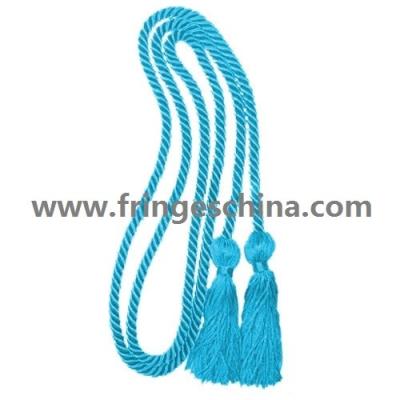 China Delicate fluorescent multicolored fringe tassel trimming for graduation cap decoration for sale