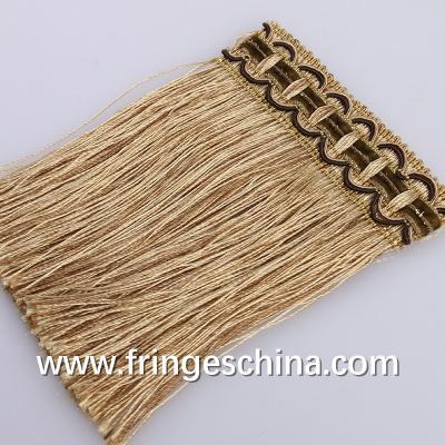 China Fluorescent color high quality OEM decorative gimp fringe for curtain decoration for sale