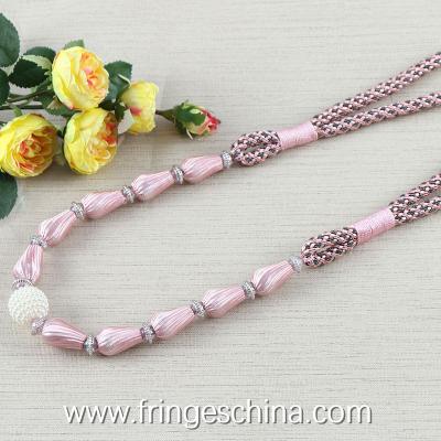 China Delicate custom long tassel fringe trimming for curtain attractive tieback hanging ball for sale