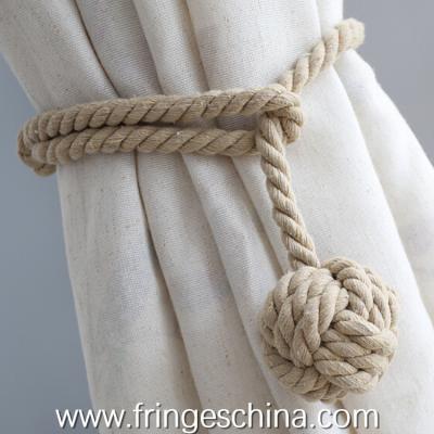 China European style custom long tassel fringe trimming for curtain attractive tieback hanging ball for sale