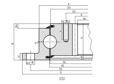China 232.20.0544 light type internal gear slewing bearing for packing machine for sale