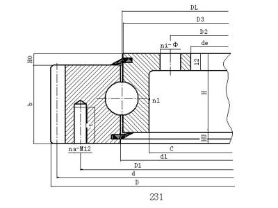 China 231.20.1094 light type external gear slewing bearing for packing machine for sale