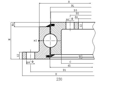 China 230.20.0844 light type no gear slewing bearing for packing machine for sale