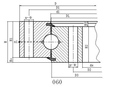 China 060.20.0744 light type no gear slewing bearing for packing machine for sale