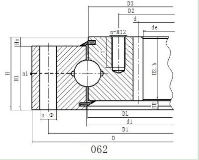 China 062.20.0414 light type no gear slewing bearing for packing machine for sale