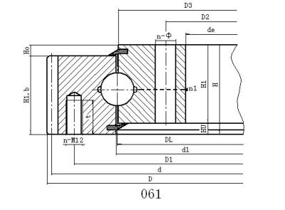 China 061.20.1094 light type no gear slewing bearing for packing machine for sale