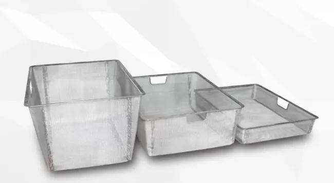 Hwashi Large Metal Storage Basket Stainless Steel Wire Basket Production Line, Customize Welding Wire Mesh Basket
