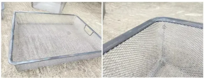 Hwashi Large Metal Storage Basket Stainless Steel Wire Basket Production Line, Customize Welding Wire Mesh Basket