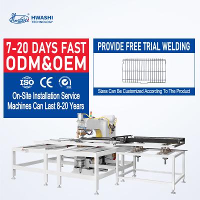 중국 Hwashi XY 축 콘덴서 용접 기계 안전 울타리 패널을 위해 완전 자동 판매용