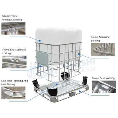 Cina Macchina per la realizzazione di gabbie IBC completamente automatica 1000L linea di produzione di saldatura di griglie in acciaio in vendita