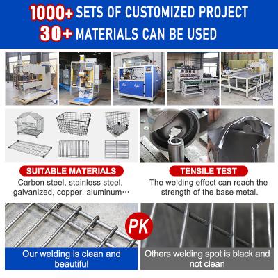 China New Condition Auto Spiral Wire Welding Machine with Core Motor PLC Components Shopping Basket for sale