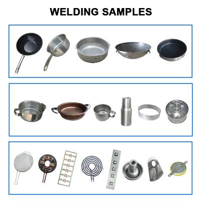 China Hwashi Projection Welded Non-stick Pan/Aluminium Ware Cookware Pan Handle Capacitor Discharge Bracket Spot Welding Machine for sale