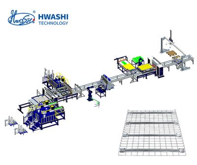 China Automatización de nueva generación para estanterías de malla metálica – La línea de producción de Hwashi lo entrega en venta