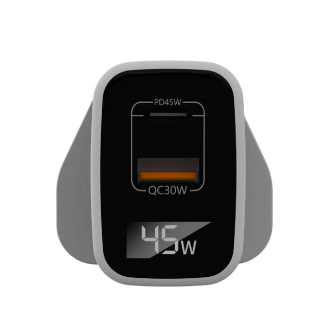 45W GaN Fast Charging USB C Charger Display Color Adapter For Laptops, Smart Phones, Tablets And Thousands 2
