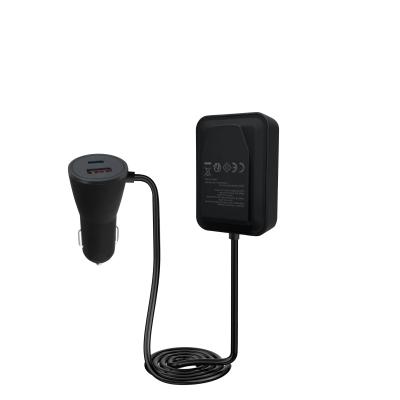 China Multi Port ABS Fast Charging Car Charger With Extension Cord 120W Lighter Switch Plug for sale