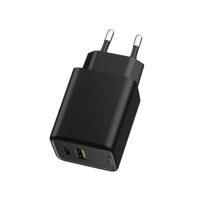China Black GaN USB Charger 45W USB A Wall Charger Fast Type C Charging Block Plug for sale