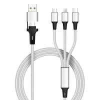 China 1M 4-in-1 Braided Multi-Interface Data Charging Cable The Perfect Solution for Customized Needs for sale