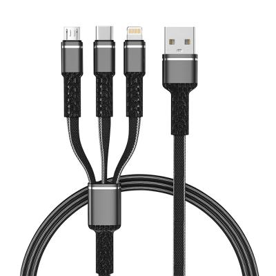 China 3-in-1-Multi-Ladekabel - USB zu Micro-USB, Typ-C & Blitz zu verkaufen