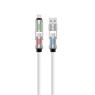 China 4 In 1 USB C Lightning Cable 60W Fast Charging Cord Multi Charger Cable for sale