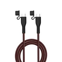 China Customized Braided Charging Cable With Protective Cap Type C To Type C Cable 1M for sale