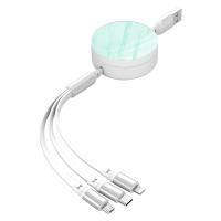 China Customized Multi Function Charging Cable TPE 66W 3 In 1 USB Charging Cable  2A / 3A for sale