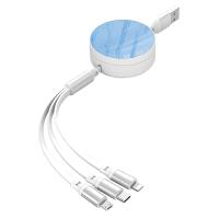China Customized Multi Function Charging Cable TPE 66W 3 In 1 USB Charging Cable  2A / 3A for sale
