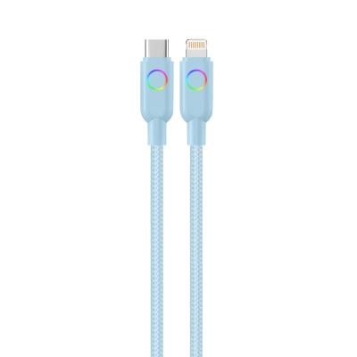 China With RGB light cable Braided Charging Cable For Phone 1m / 2m Length Customized for sale