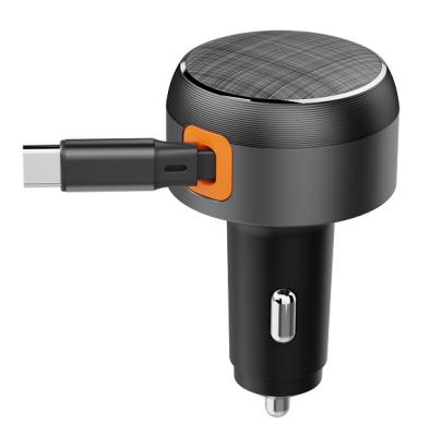China 30w Mini Design Private Mold Car Charger With Retractable Cable - Fast Charging for sale