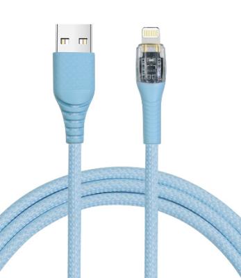 Cina Cavo da USB-C a Lightning in silicone blu chiaro OEM di Translucent Tech in vendita