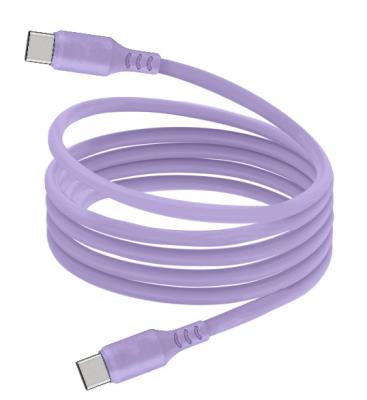 China Eco-Friendly Silicone Data Cable with Customized Options Non-Toxic Skin-Safe Super Flexible C-C20V3A 60W max/C-L 9V3A 27W max for sale