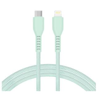 China Fast Charging Mint Green Braided USB Type C Cable with OEM Support Customized for sale