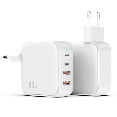 China 100W snellaadstation   Dual USB-A + Dual USB-C   Charge 4 gadgets tegelijkertijd Te koop