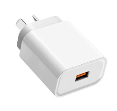 China Fast Sync 18W AU Charger Ready Cable Qualcomm Certified 2.4A Output Current ABS PC Plastic for sale