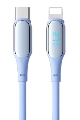 China 27W Fast Charging USB C to Lightning Cable with Digital Display 1m/2m CC60W/CL27W 3A for sale