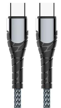 Китай Жесткий плетеный двойной кабель типа C для высокоскоростной передачи данных и зарядки продается