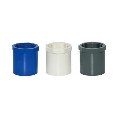 China Female Thread Bushing Straight UPVC Pipe Connector Adapter Plastic Pipe Fittings for sale