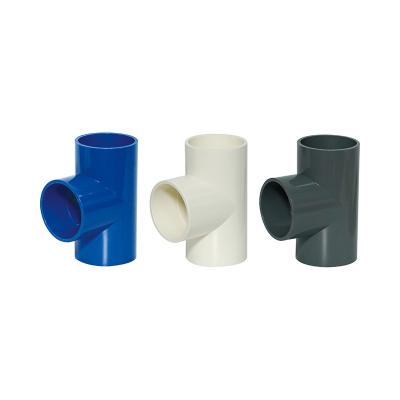 China PVC-U Water Supply Pipe Tee Coupling PVC-U Water Pipe Fitting Elbow Tee Coupling for sale