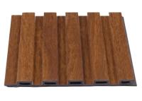 China Waterproof Bathroom Pvc Cladding Panels Wpc Wood Slat Panel CE for sale