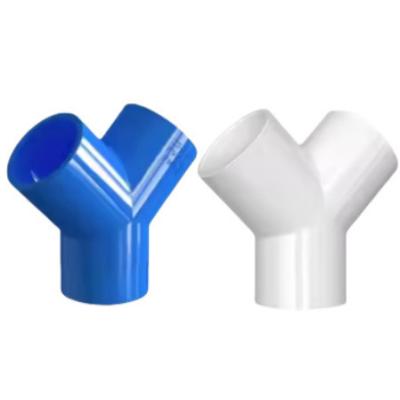 China PVC Y-shaped Tee Pipe Y Tee Water Supply Plastic Pipe Fittings for sale