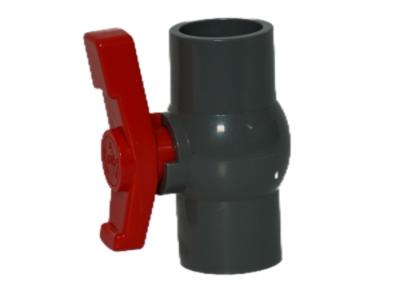 중국 회색 UPVC PVC 단순 볼 밸브 Upvc 컴팩트 볼 밸브 플라스틱 PVC 볼 밸브 물 처리용 단일 연합 볼 밸브 판매용