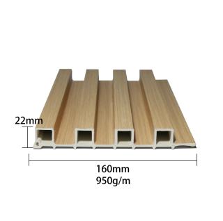 China 22mm Thickness WPC Fluted Wall Panel Grain-Like High-Density Wall Panel for sale