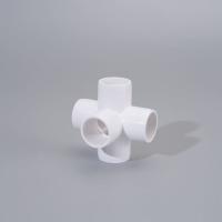 China SCH40 Standard Plastic PVC 3D 5-Way Socket End Cross Plumbing Fitting for sale