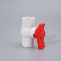 China PVC Compact Ball Valve with Plain Socket Connection for Water Pipeline for sale