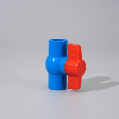 China PVC Socket Ball Valve Handle UPVC Plastic Water Supply Valve Fittings Wholesale for sale