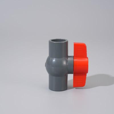 China Manufacturer DIN ANSI Standard Plastic PVC ball valve  Industria for Socket and Thread for sale