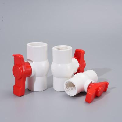 China PVC Plastic Manual Ball Valve for Plumbing Irrigation Control for sale