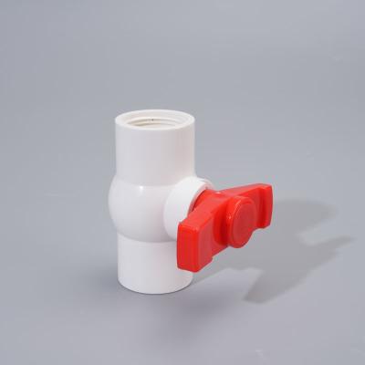 China Round Body Metric Socket PVC Manual Ball Valve for Water Flow Regulation for sale