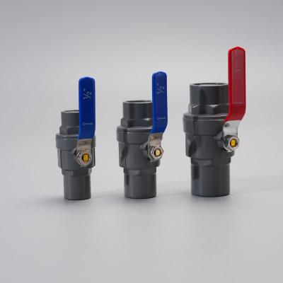 China UPVC Female Thread Ball Valve with Stainless Steel Handle for Municipal Sewage Treatment Pipeline Filtration Equipment for sale